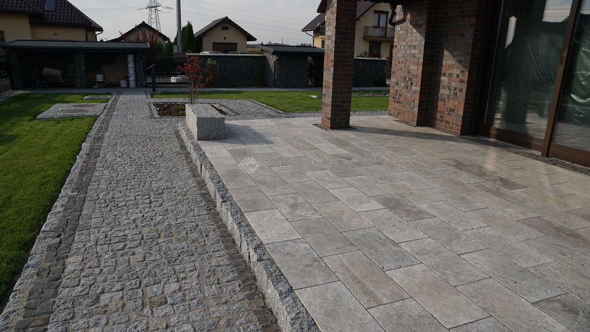 Silver Brown CC Travertine Paver - Metamar Marble