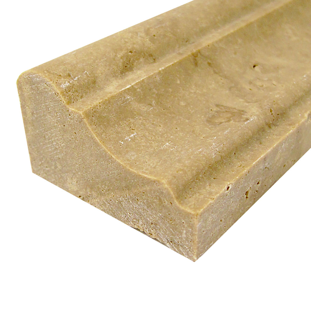 Noce CC Cornice Travertine Molding - Metamar Marble