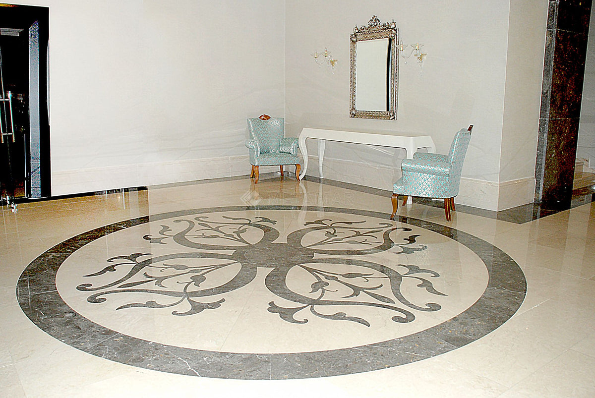 Water Jet Marble Flooring Design | Floor Roma